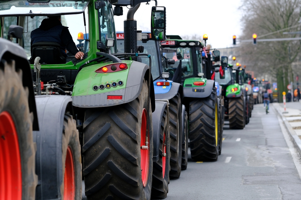 Farmers protest at Welsh parliament against overhaul of subsidies ...